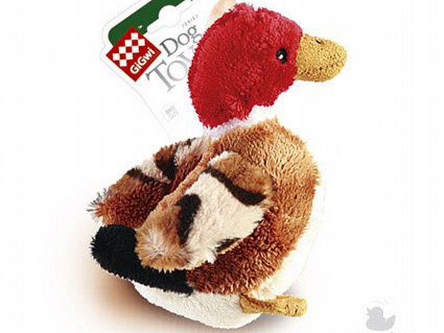 GiGwi утка, игрушка с пищалкой, 11 см