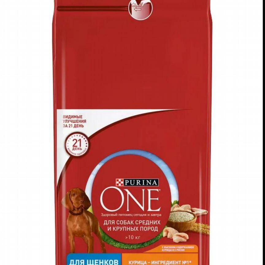 Корм Purina One с курицей и рисом, 1.8 кг