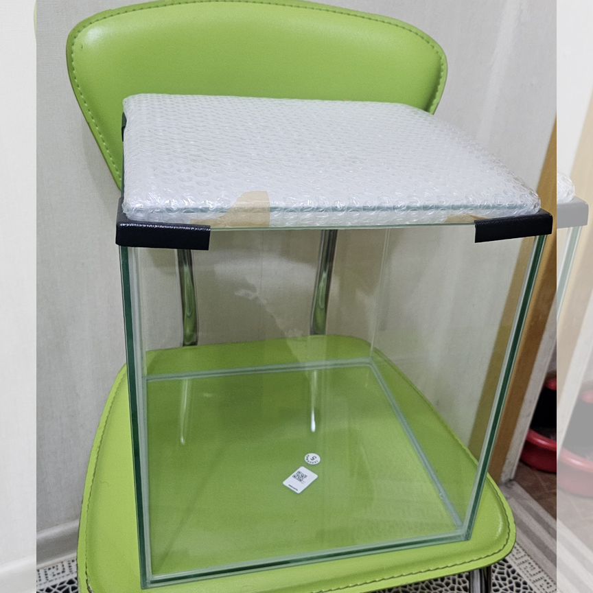 Новый аквариум куб 20л с покрывным стеклом