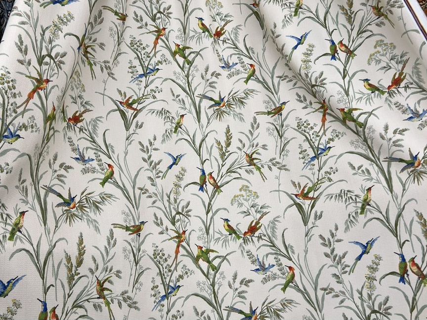 Ткань для штор У. Морриса "Гуамские птицы"