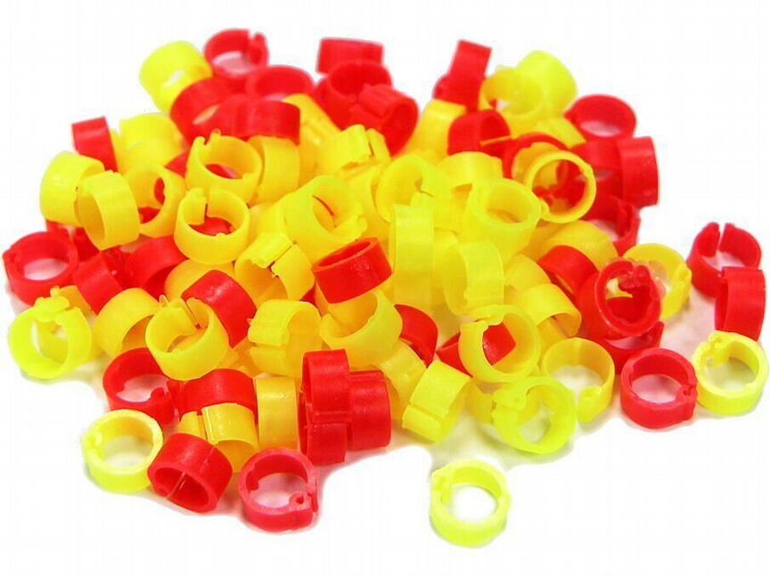 Кольцо для маркировки птиц (8мм, раз. цвета)