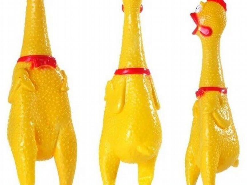 Игрушка пищалка для собак Орущая Курица