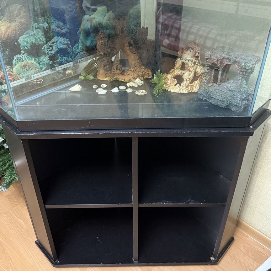 Аквариум 130 литров   тумба
