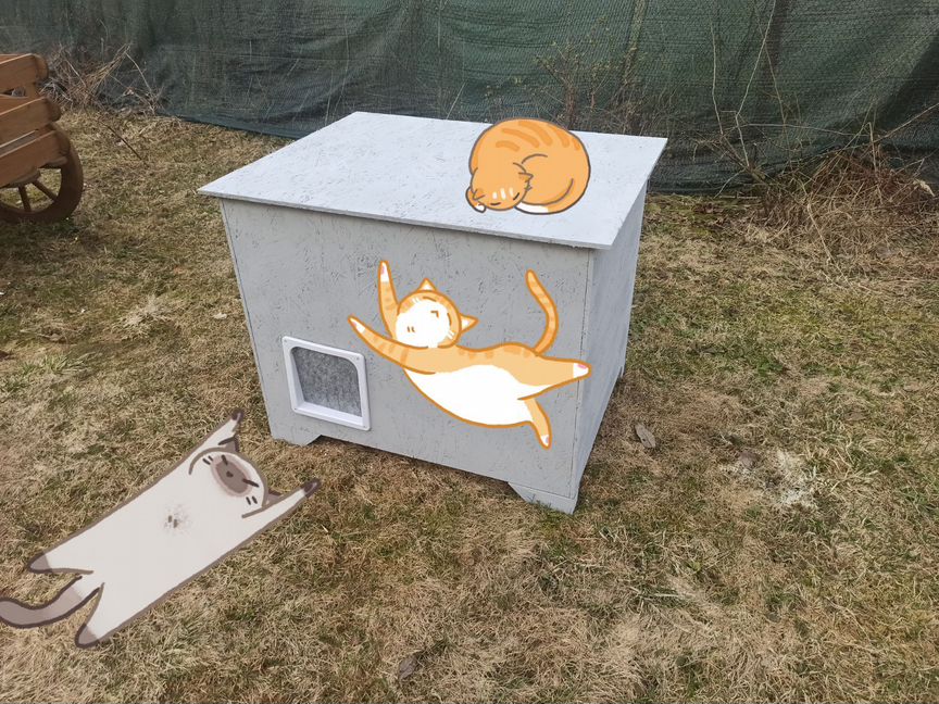 Бюджетный домик для кошки