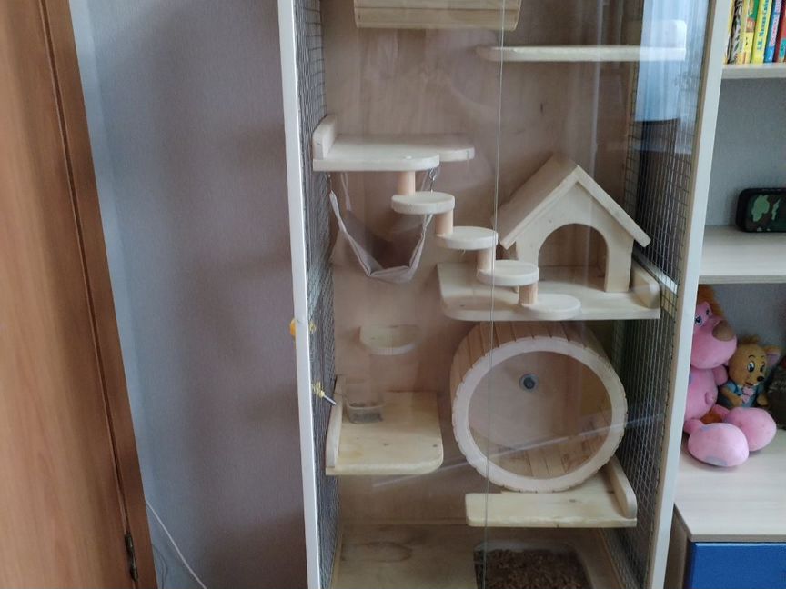 Продам клетку-ветрину с шиншилой