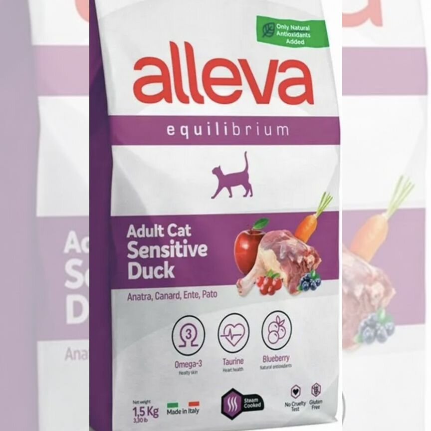 Alleva для кошек Equilibrium Sensitive Duck 6кг