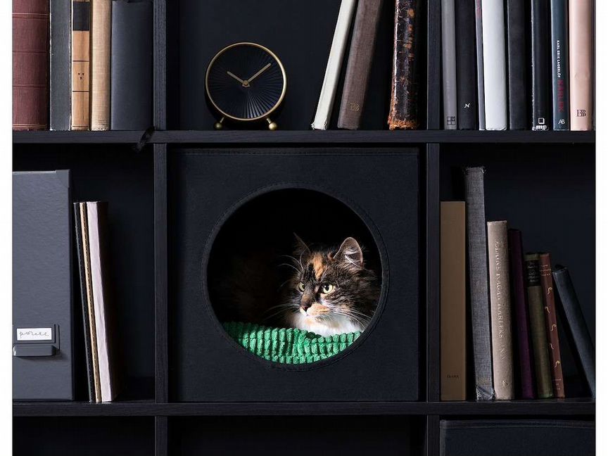 Лурвиг домик для кошки Икеа IKEA черный