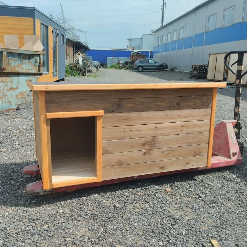 Теплая собачья будка на зиму