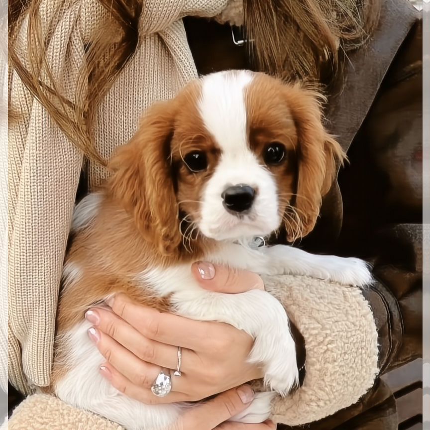 Кавалер кинг-чарльз-спаниель, щенок