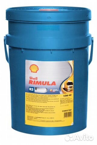 Shell Rimula R5E 10W40 (20л) RUS купить в Москве | Авито