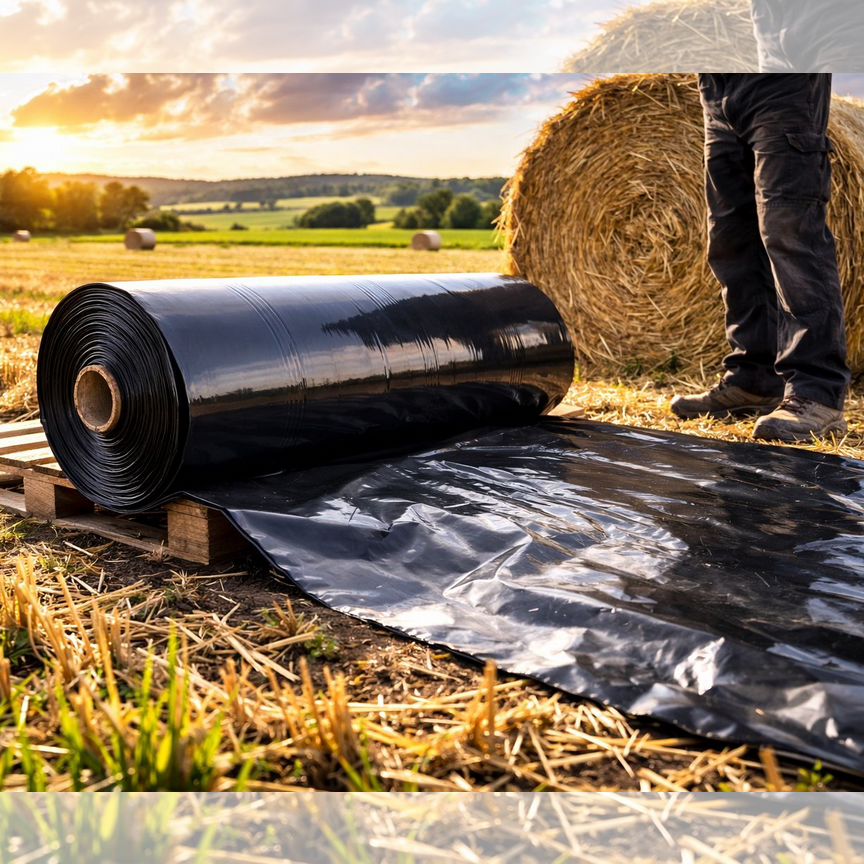 Силосная пленка 18м*50м*150, черная strong