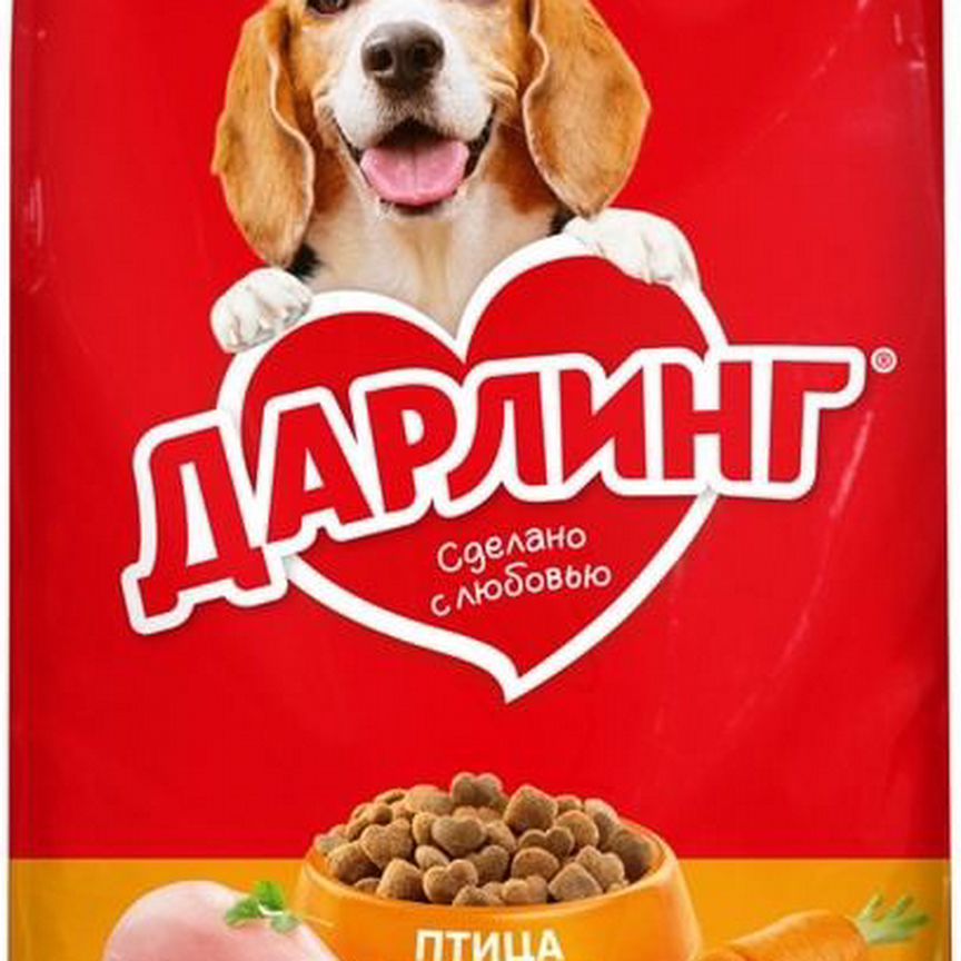 Сухой корм для собак Дарлинг с птицей и овощами 2к