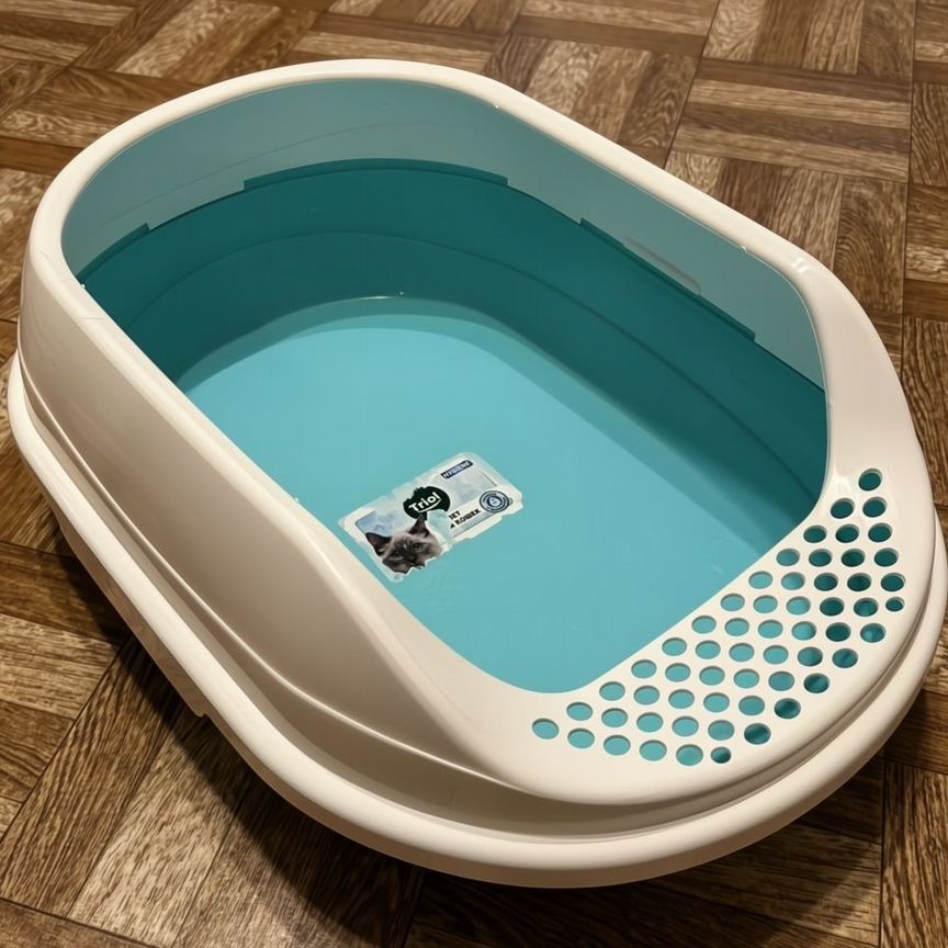 Лоток для кошек с бортиком и совком