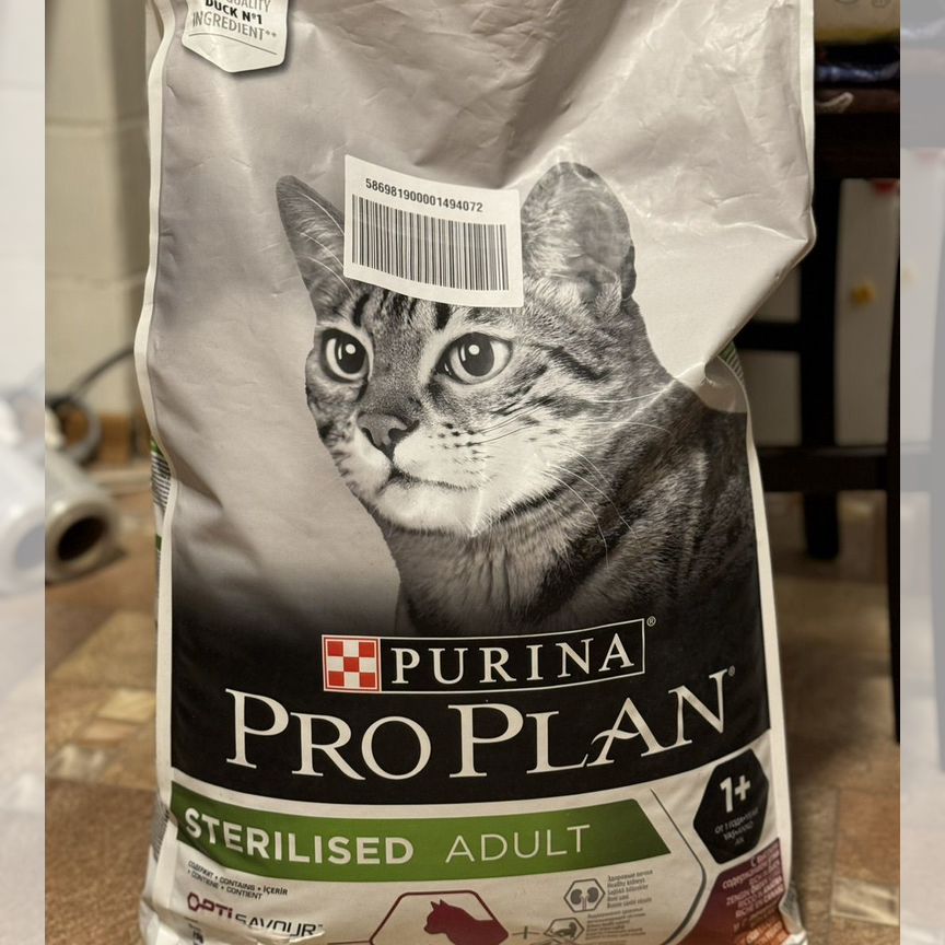 Корм для кошек Pro plan - утка, 10 кг