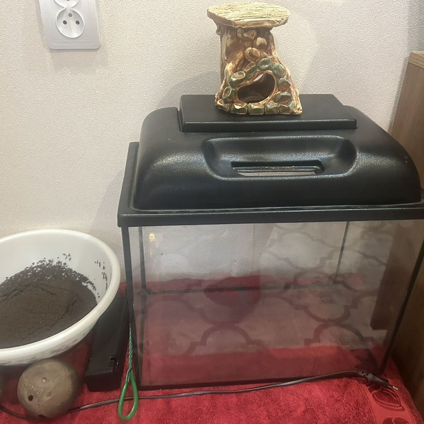 Аквариум гроды грунт фильтр мальки гуппи