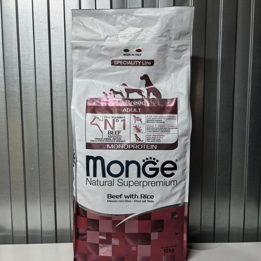 Monge Корм для собак из говядины 12 кг