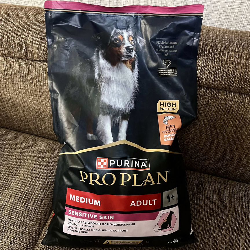 Новый корм Purina Pro Plan для собак medium 7 кг