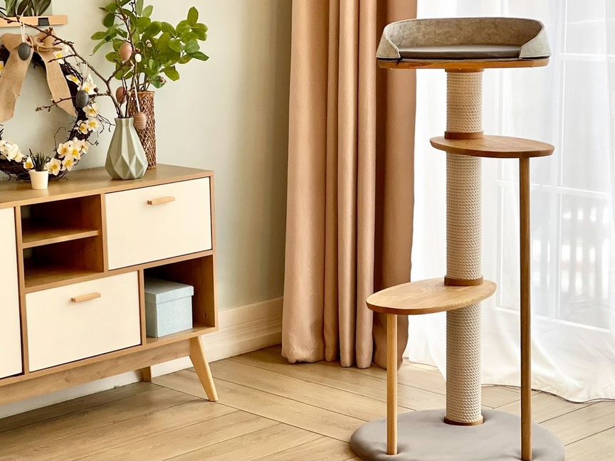 Игровой комплекс для кошек из натурального дуба