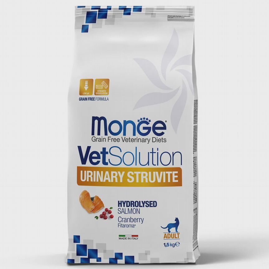 Сухой корм Monge Vet Cat Urinary Struvite 1,5кг