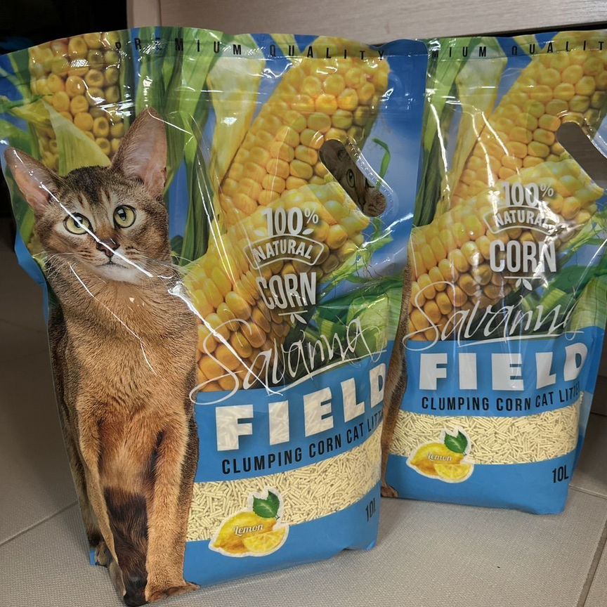 Наполнитель для кошачьего туалета кукурузный