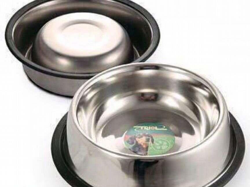 Triol миска металлическая на резинк