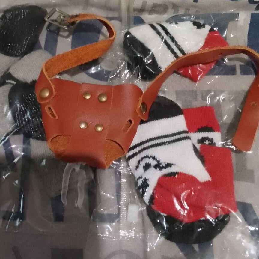 Намордник и носочки для прогулок