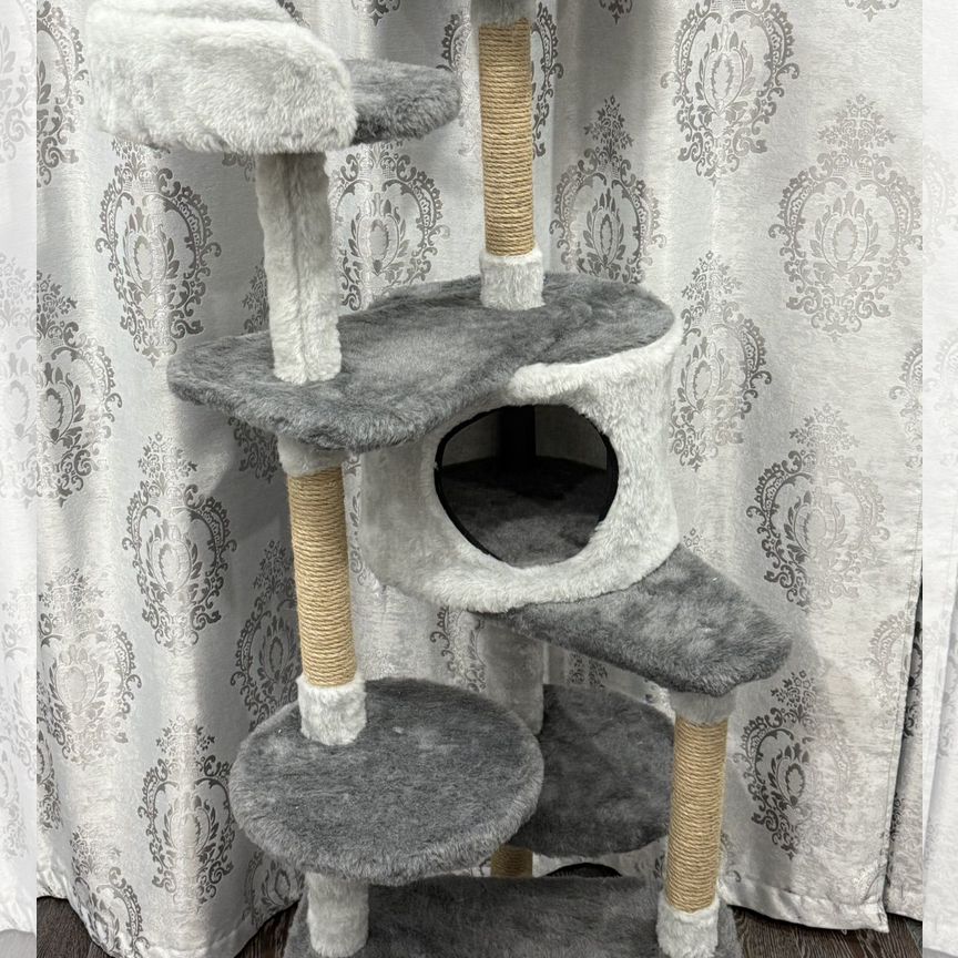 Кошачий домик с когтеточкой новый