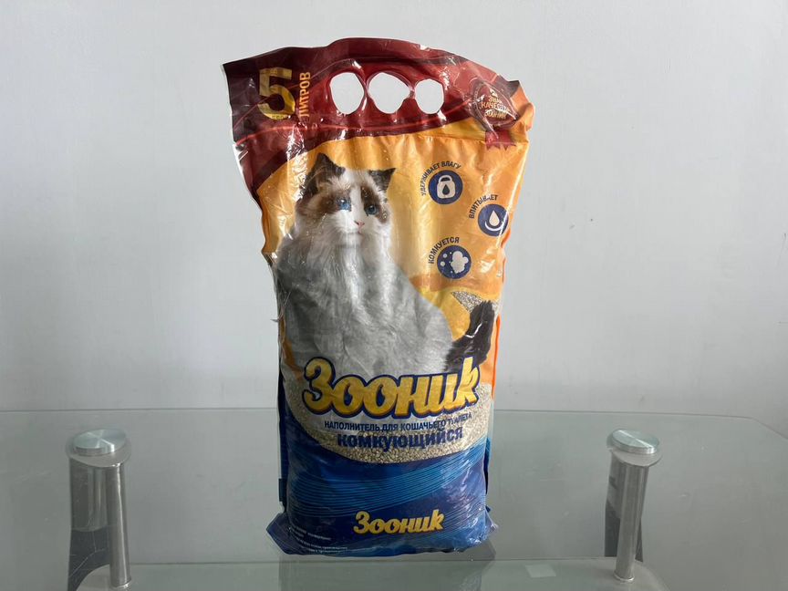 Наполнитель для кошачьих туалетов зооник 5 л