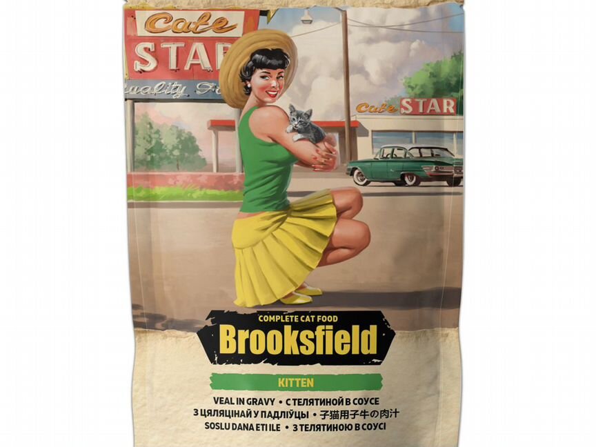 Brooksfield паучи для котят Телятина в соусе
