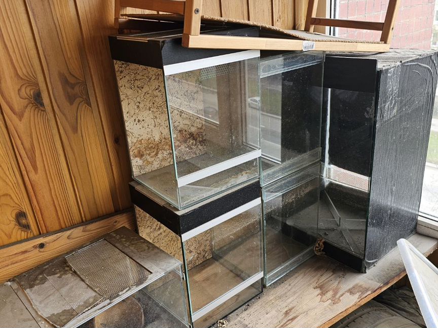 Террариумы б/у и стекла новые