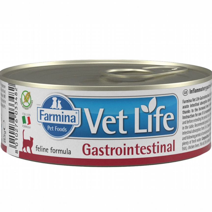 Vetlife gastrointestinal для кошек 12 баночек