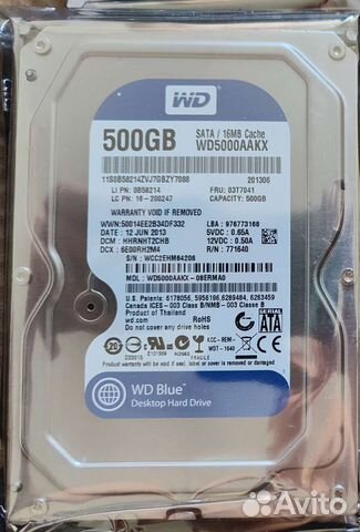 Жесткий диск 500 гб HDD для пк купить в Анапе | Электроника | Авито