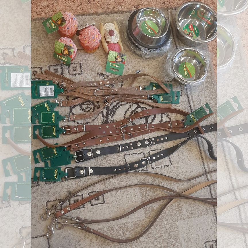 Игрушки, Миски, Ошейники, Поводки
