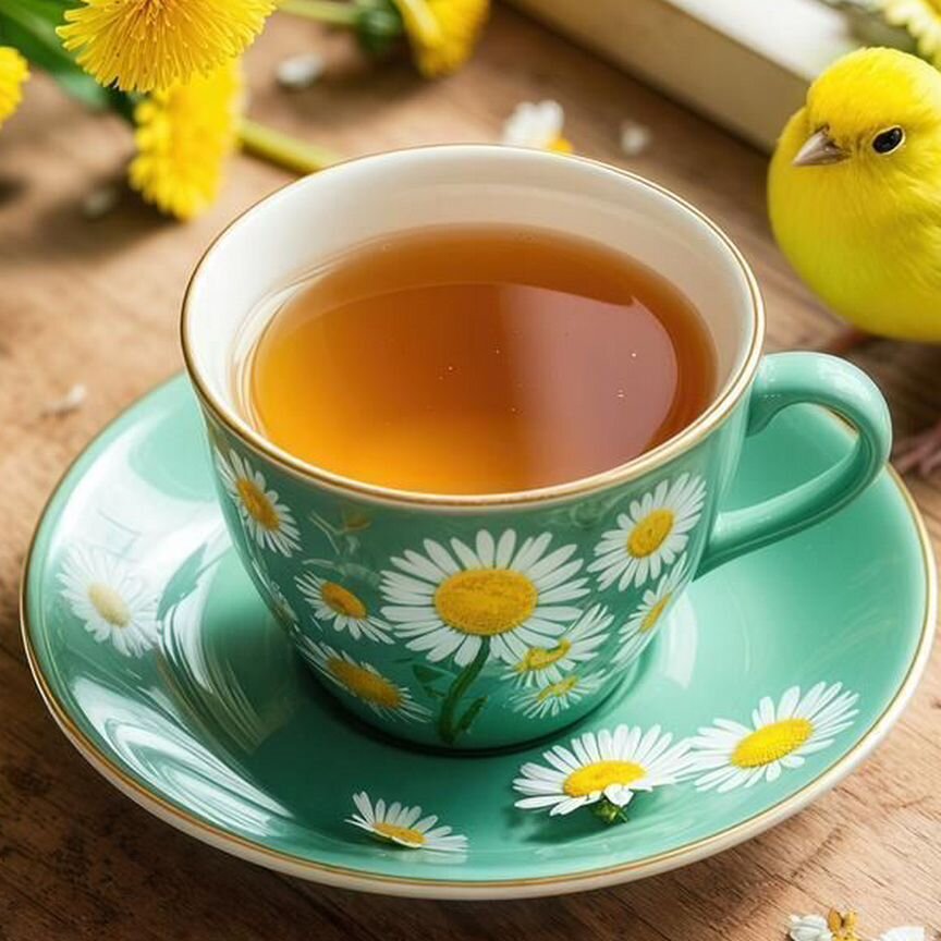 Кенар певчий с клеткой