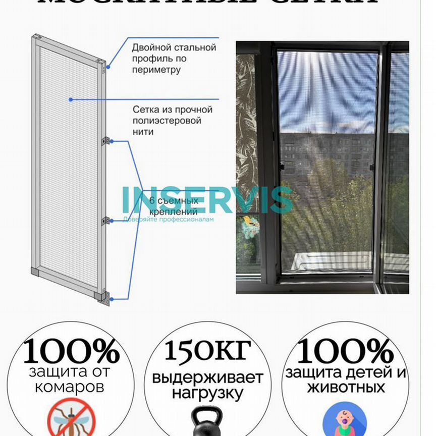 Москитная сетка плиссе на двери