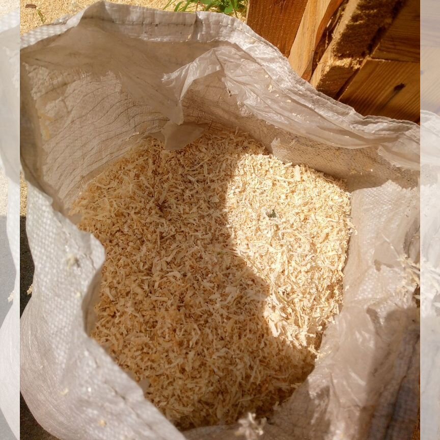 Опилки стружка в мешках