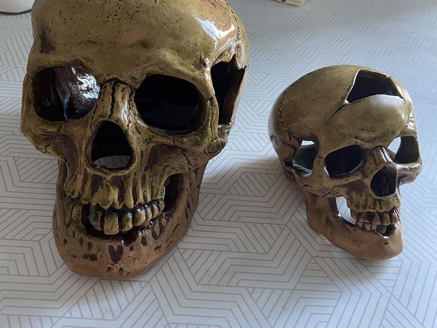 Череп гроты для аквариума керамика