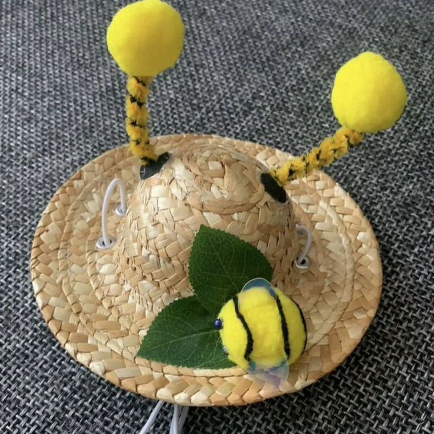 Шляпка для кота с пчелкой новая