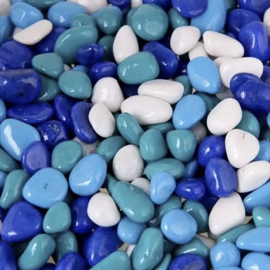 Грунт для аквариума голубой белый бирюзовый