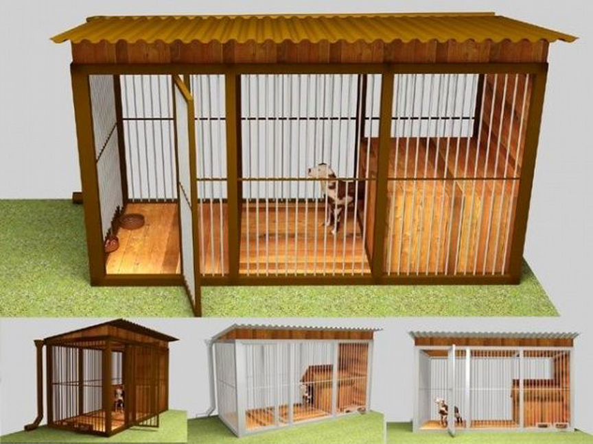 Небольшой уличный вольер для собаки в рассрочку