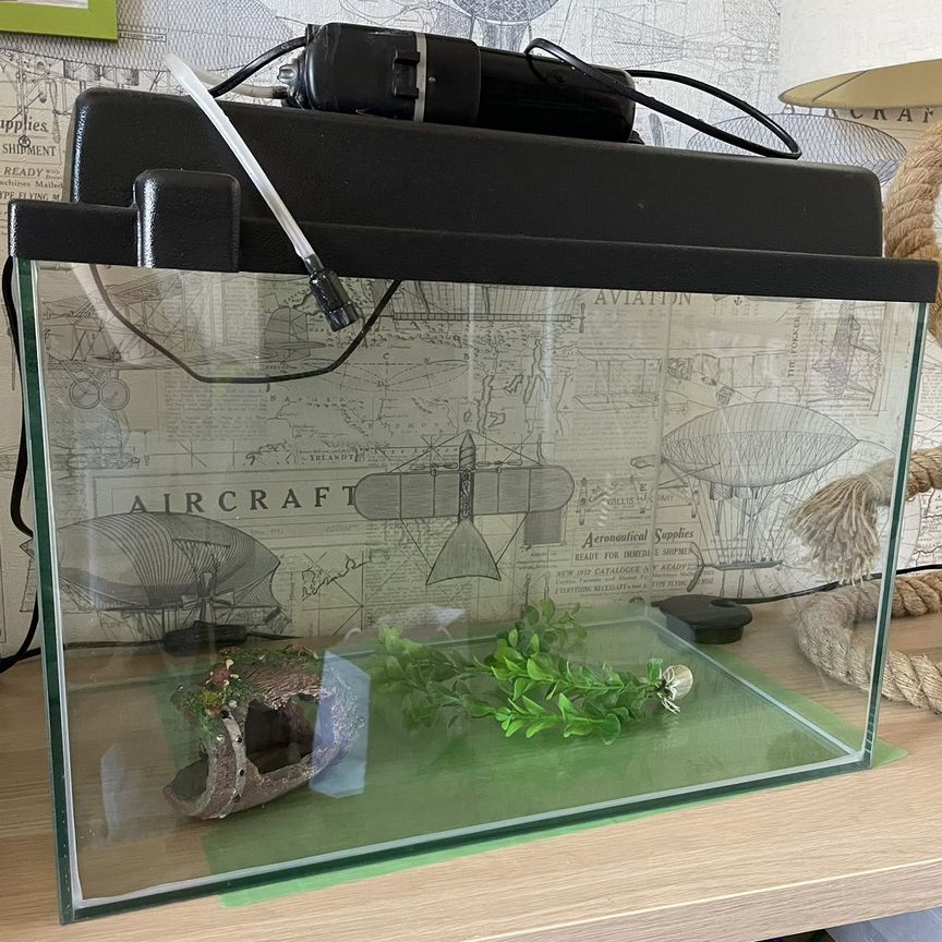 Аквариум 40 л с подсветкой и фильтром