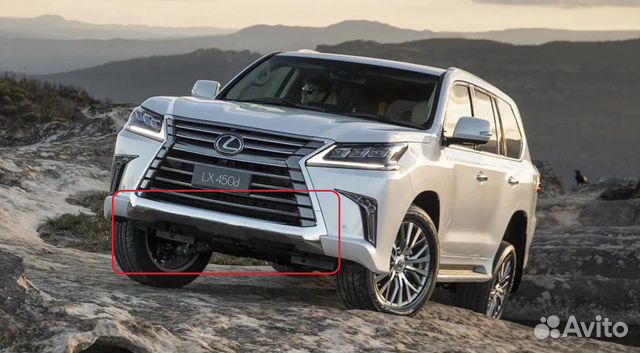 Накладка юбка спойлер бампера Lexus LX купить в Тольятти TOYOTALEXUS ...