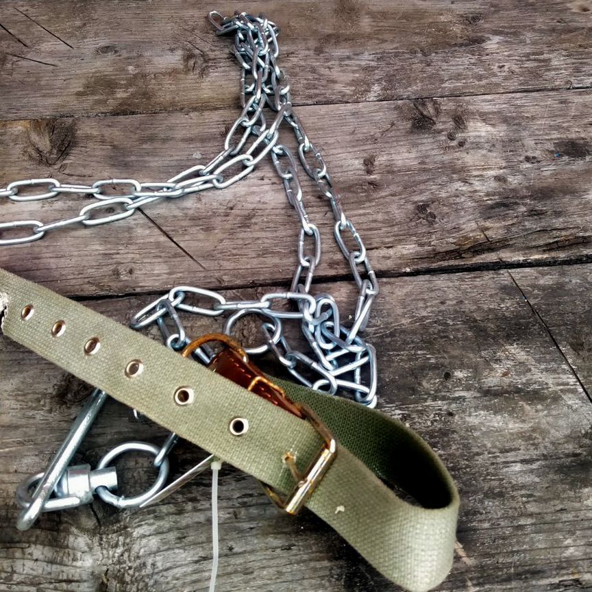 Поводок для собак с цепью