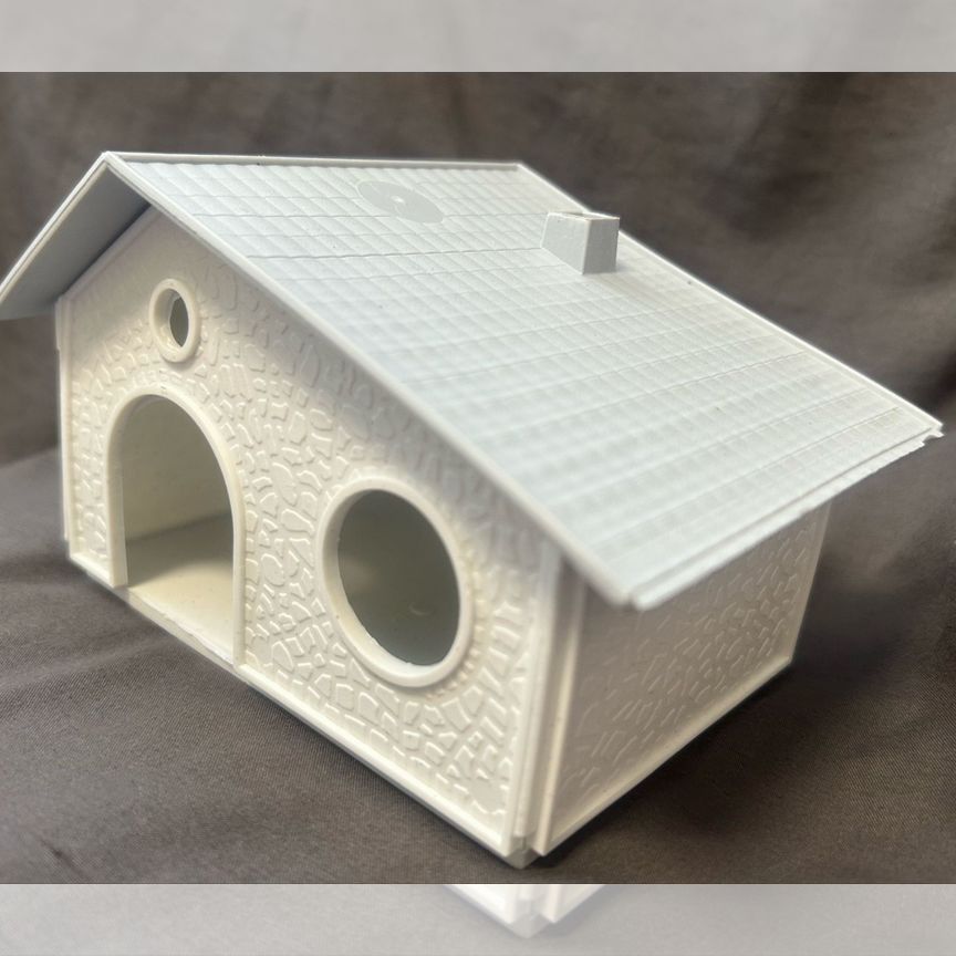 Комплект для клетки хомяка: два домика и колесо