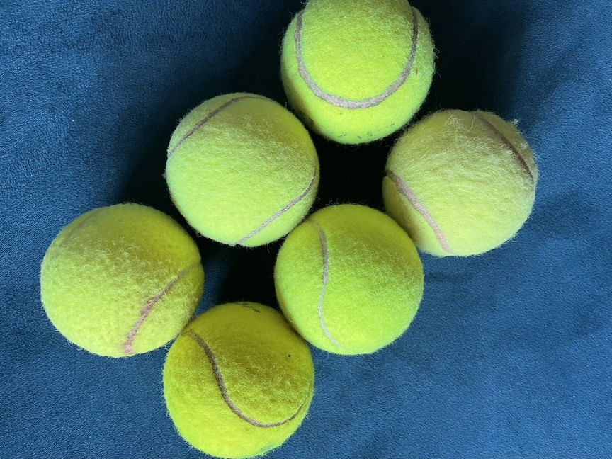 Теннисные мячи бу 6 шт