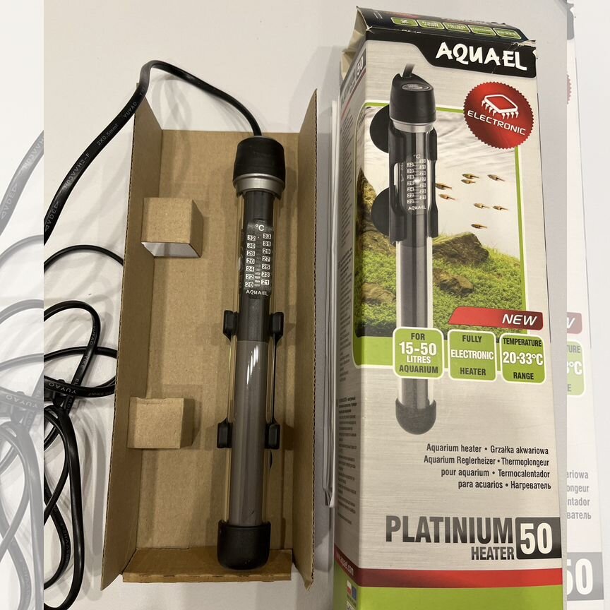 Электронный стеклянный нагреватель aquael