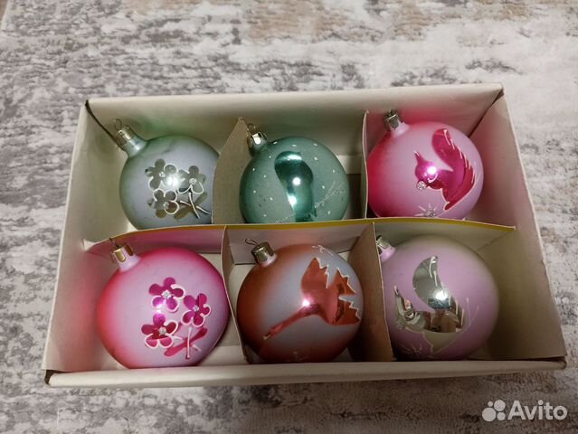 Елочные ирушки СССР набор шаров и игрушек, шары купить в Красноярске по ...