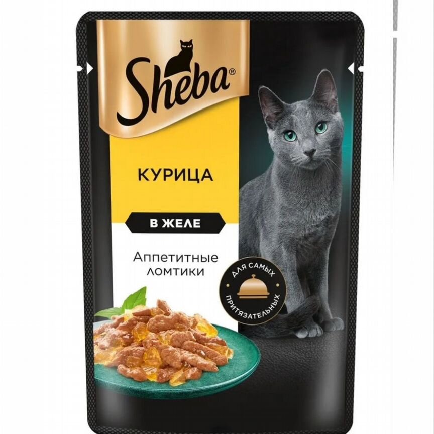 Влажный корм для кошек Sheba, курица в желе