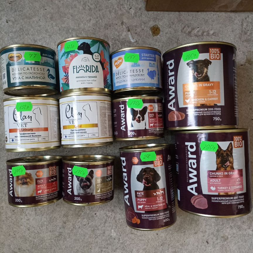Консервы для животных