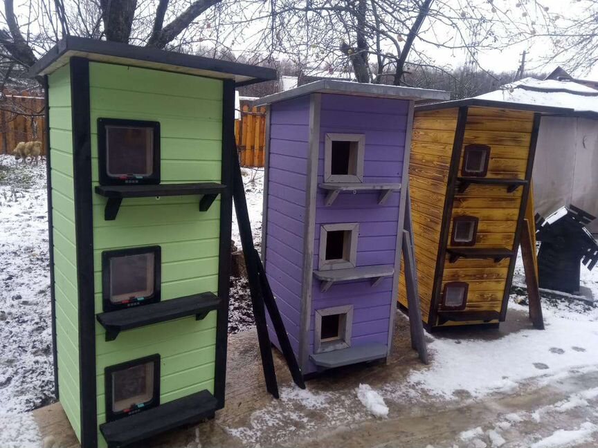 Уличный домик для кошек Трио
